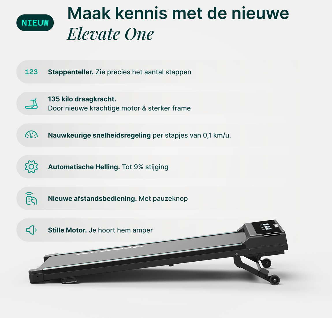 Dreaver Elevate One Walkingpad - met Stappenteller | Fitwinkel.nl