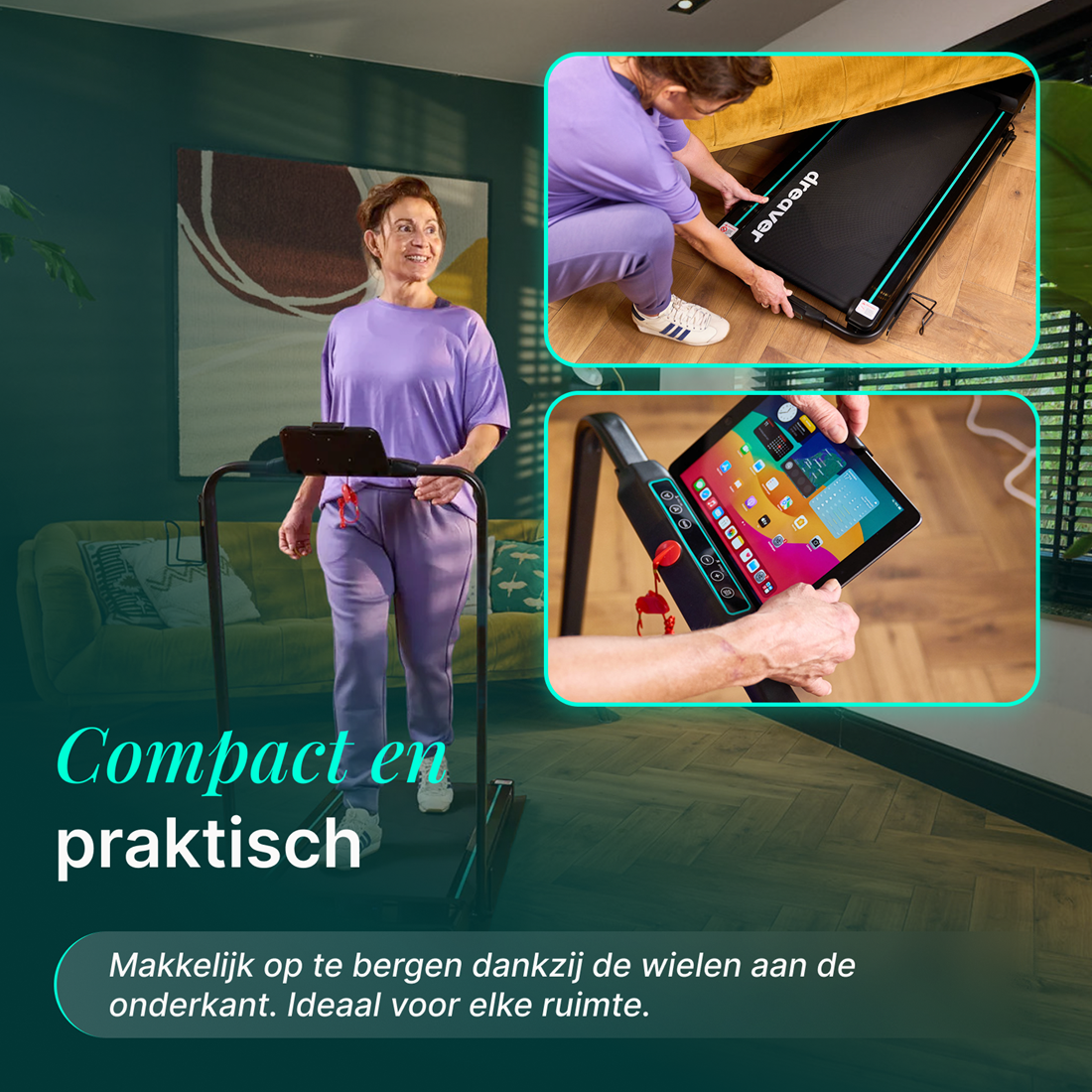 Dreaver Elevate Pro Loopband - Inklapbaar - Voor Thuis | Fitwinkel.nl