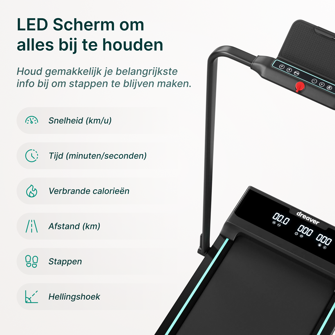 Dreaver Elevate Pro Loopband - Inklapbaar - Voor Thuis | Fitwinkel.nl