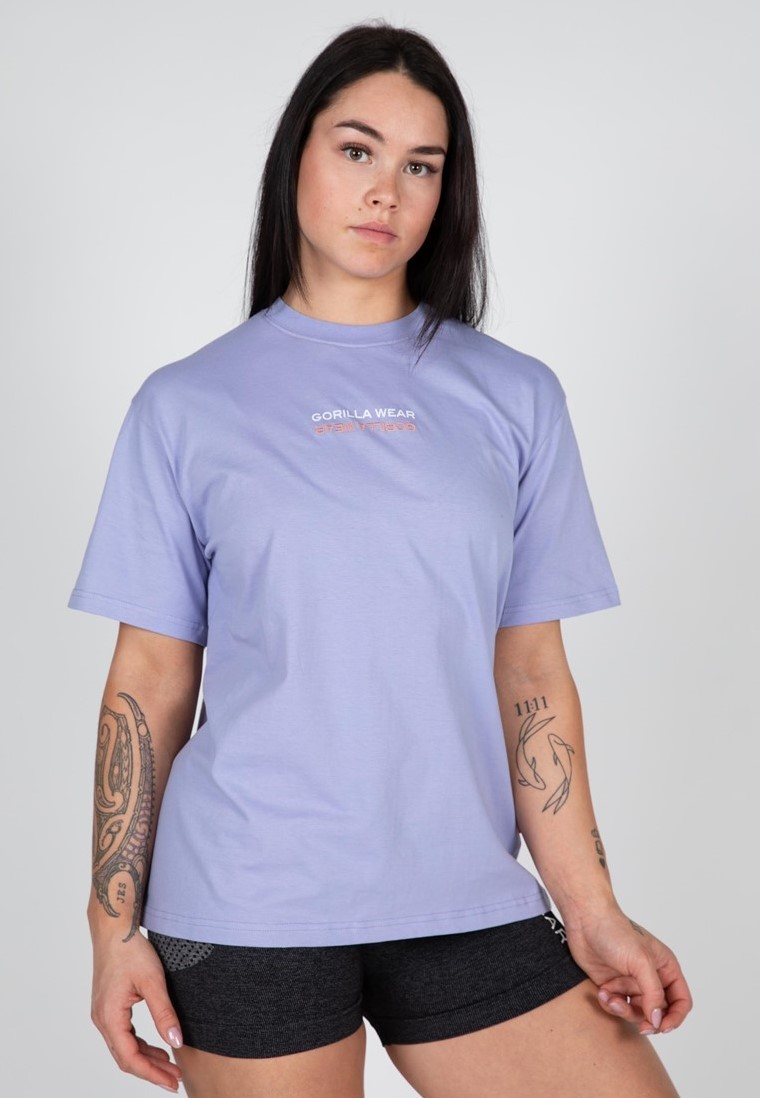 Gorilla Wear Medina Oversized T-shirt - Lila - L | Fitwinkel.nl