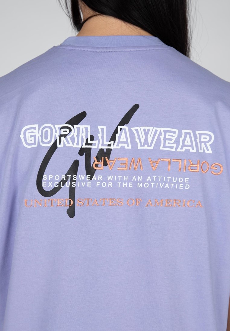 Gorilla Wear Medina Oversized T-shirt - Lila - L | Fitwinkel.nl