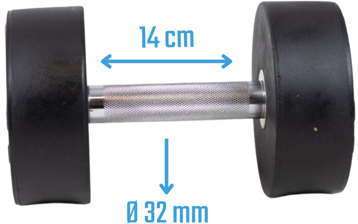 Muscle Power Ronde Dumbbell - 14 kg | Fitwinkel.nl