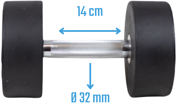 Muscle Power Ronde Dumbbell - 16 kg | Fitwinkel.nl