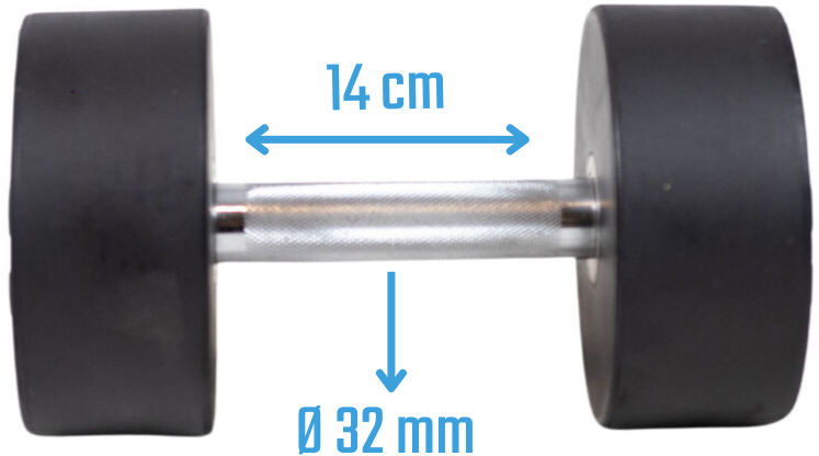 Muscle Power Ronde Dumbbell - 18 kg | Fitwinkel.nl