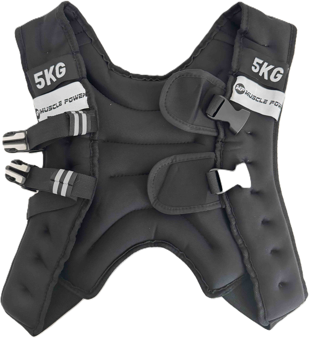 Muscle Power Gewichtsvest - Zwart - 5 kg | Fitwinkel.nl