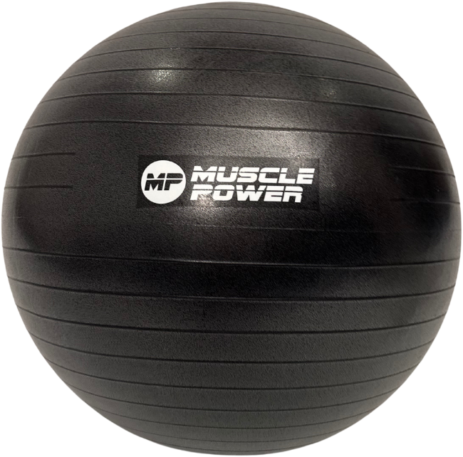 Muscle Power Anti-Burst Fitnessbal - Zwart - 75 cm | Fitwinkel.nl