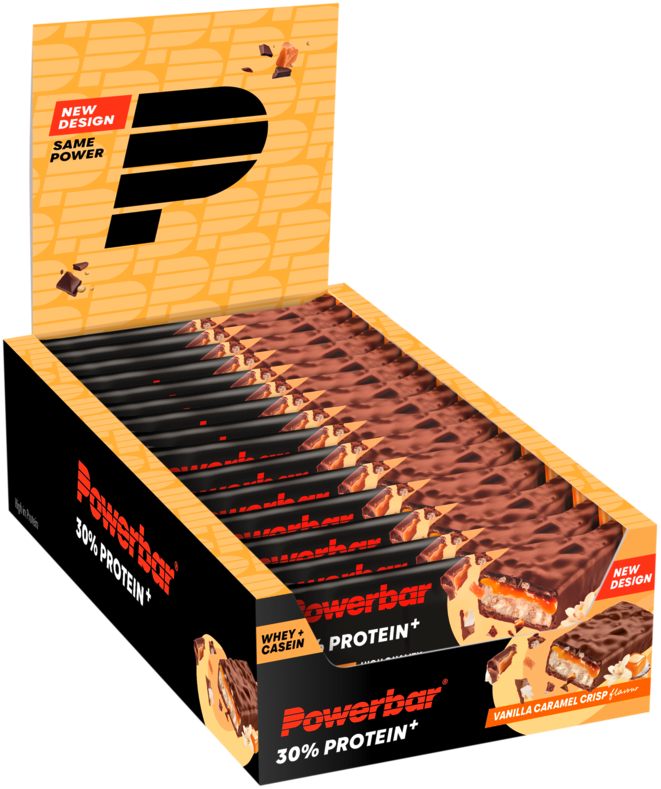 Powerbar 30% Protein+ Bar - 15 x 55 gr - Vanille Caramel Crisp ...