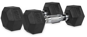 VirtuFit Hexa Dumbbell Pro Set - 2 x 4 kg | Fitwinkel.nl