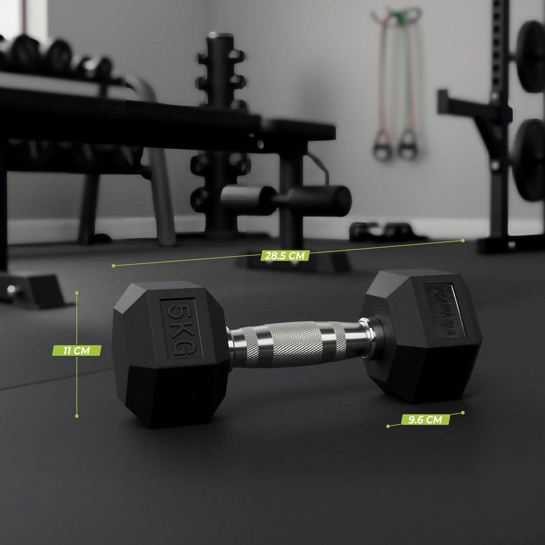 VirtuFit Hexa Dumbbell Pro Set - 2 x 5 kg | Fitwinkel.nl