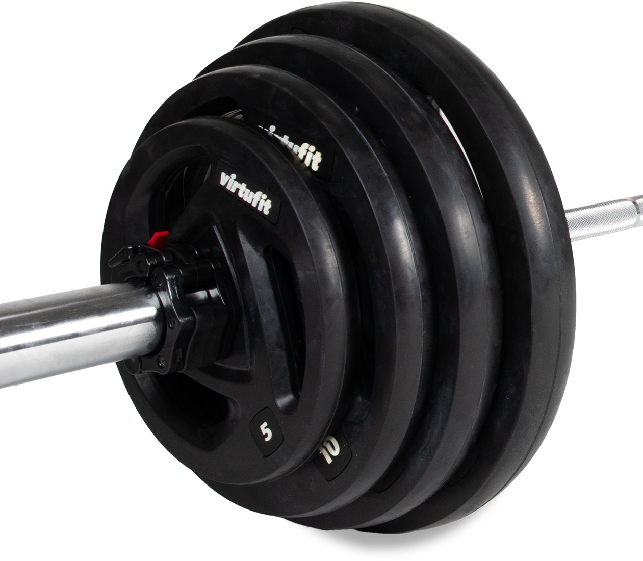 VirtuFit Olympische Rubberen Halterset - 120 kg | Fitwinkel.nl