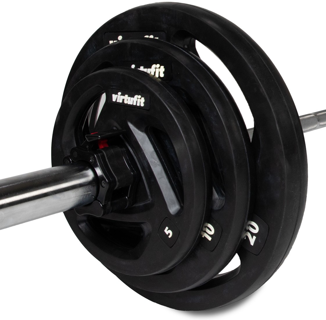 VirtuFit Olympische Rubberen Halterset - 90 kg | Fitwinkel.nl