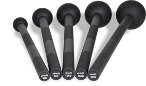 VirtuFit Macebell Set - Zwart - 4, 6, 8, 10, 12 kg | Fitwinkel.nl